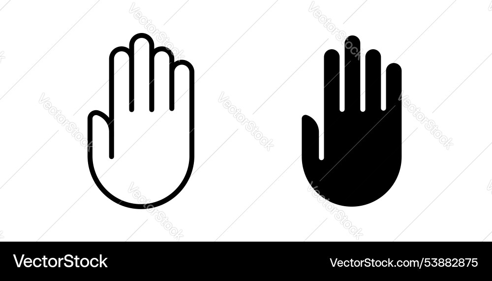Hand icon set Royalty Free Vector Image - VectorStock