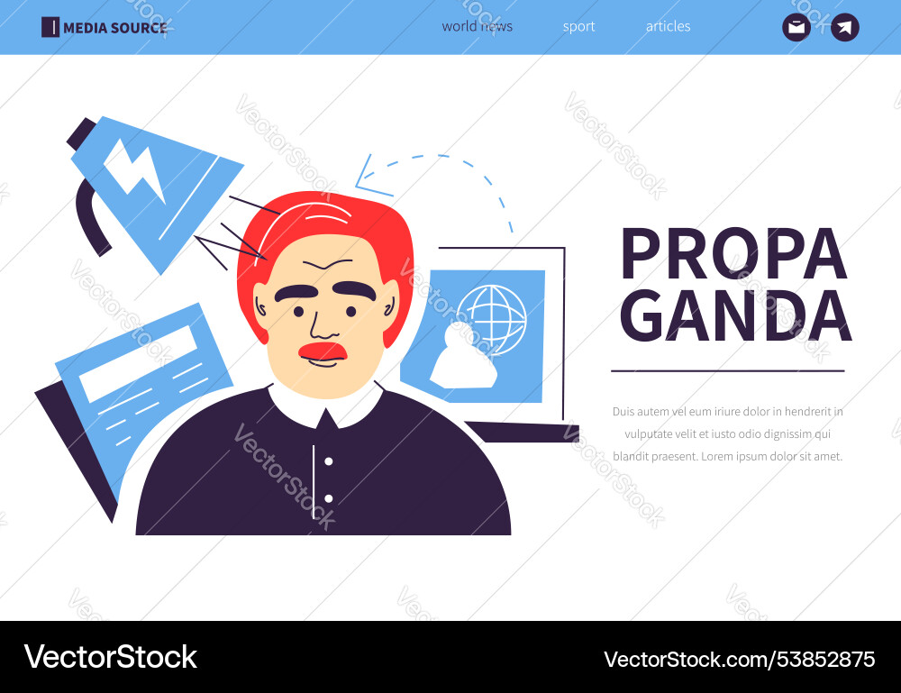 Media propaganda - colorful flat design style Vector Image