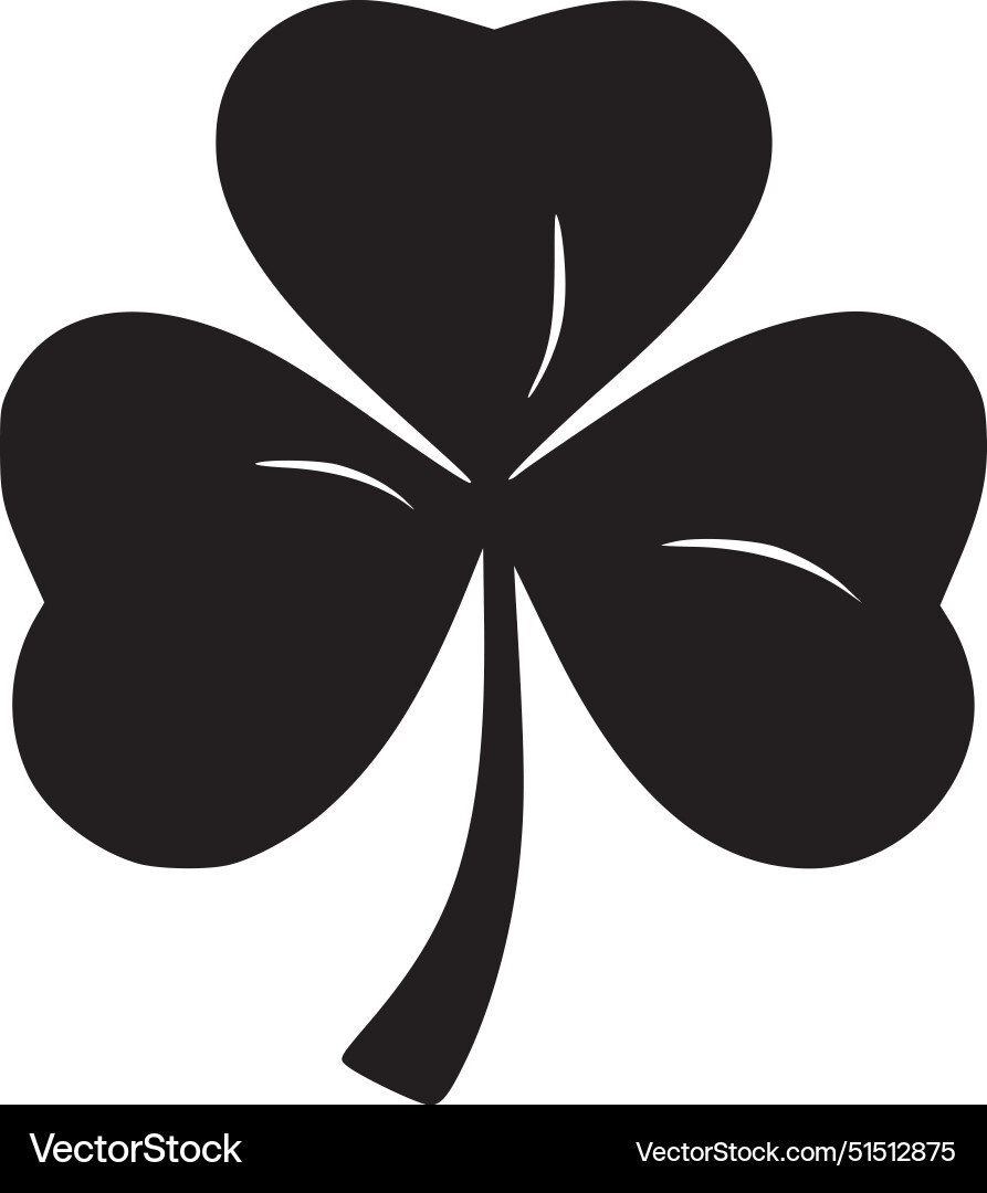 Minimalist Shamrock Logo Royalty Free Vector Image