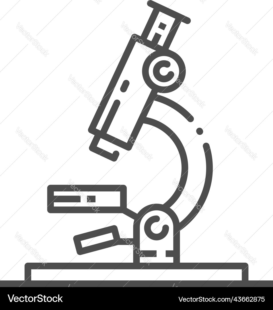 Research equipment isolated biology microscope Vector Image