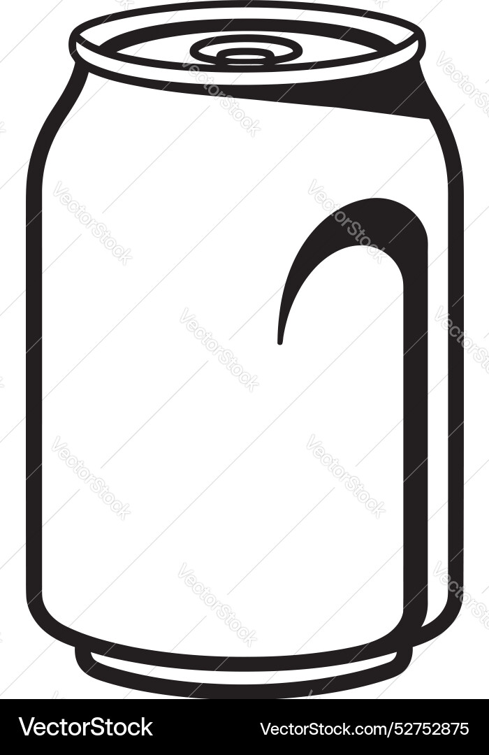 Sparkling Sprite Soda Can Iconic Symbol Thirst Vector Image