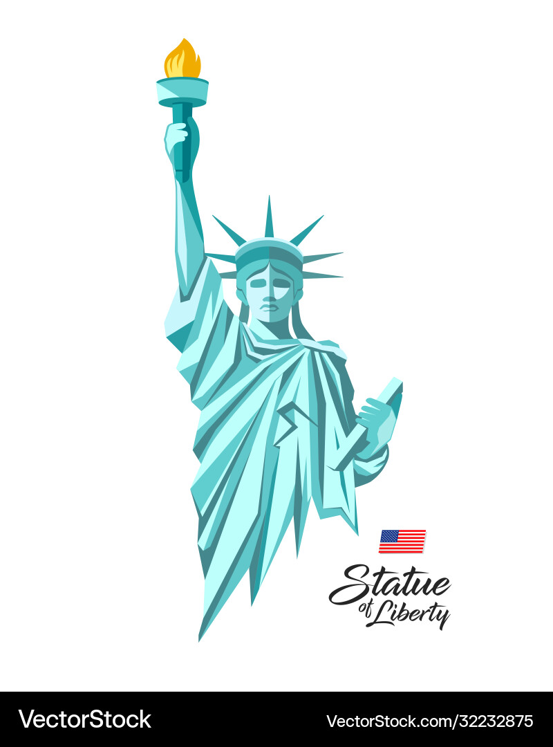 Statue of Liberty - Iconic Landmark Royalty Free Vector