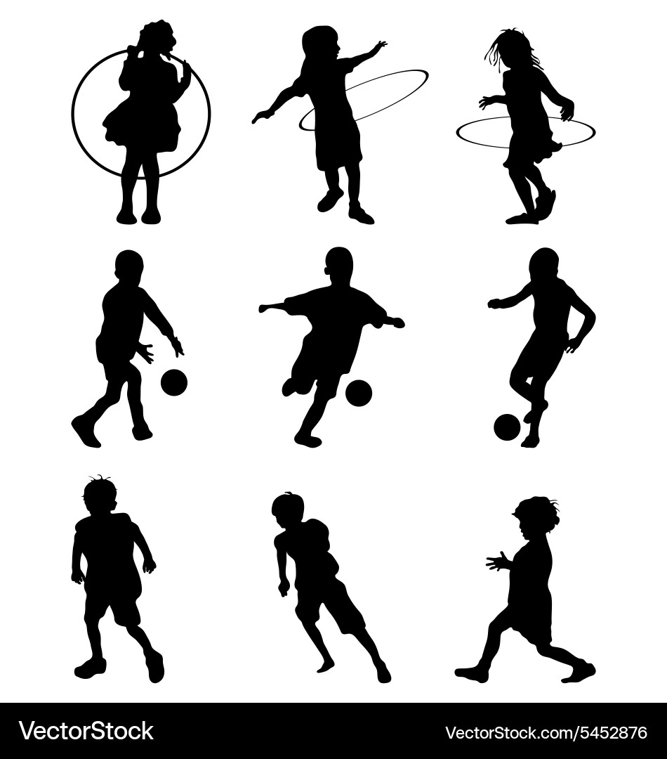 Children playing Royalty Free Vector Image - VectorStock