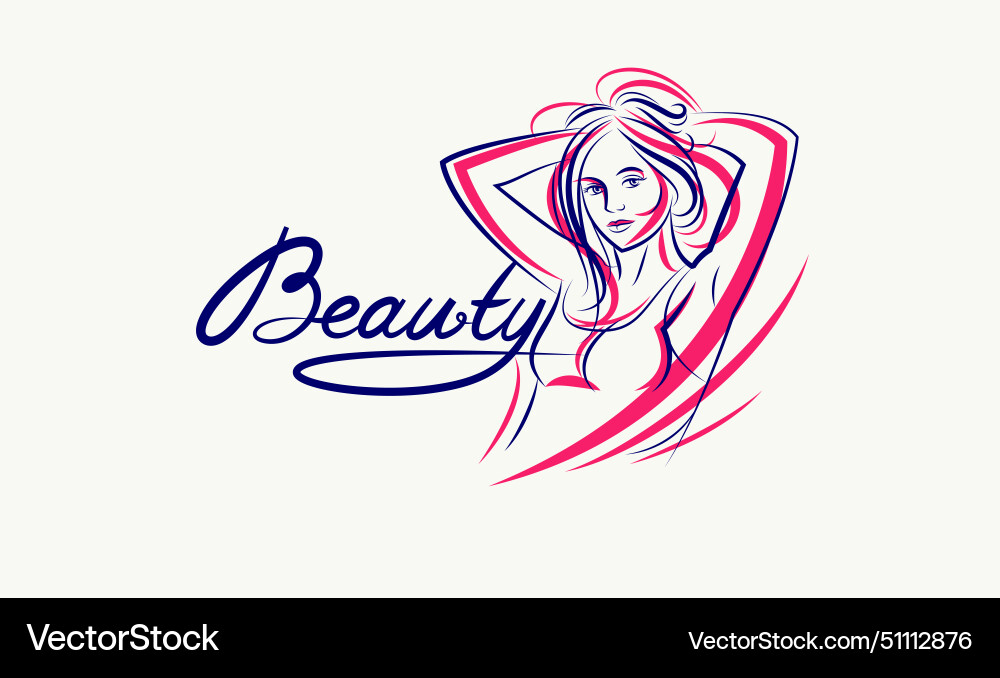 Emblem for a beauty studio or cosmetology clinic Vector Image