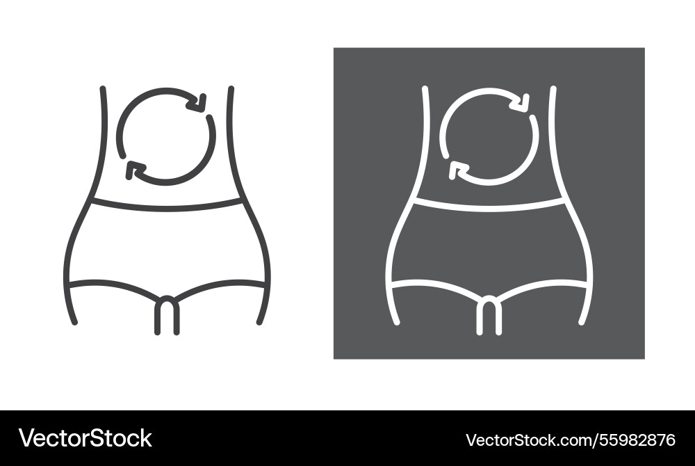 Fast and slow metabolism icon Royalty Free Vector Image
