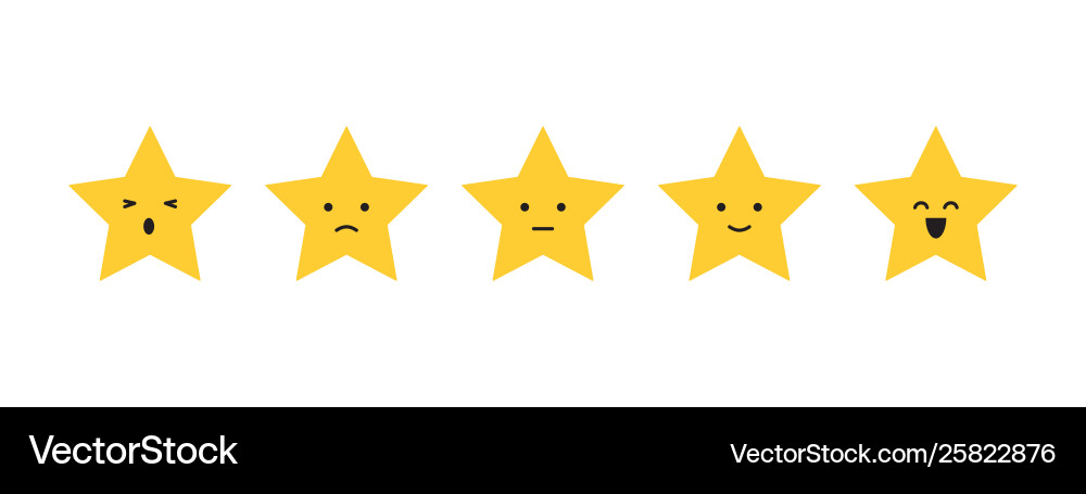 Rating star concept client feedback customer Vector Image