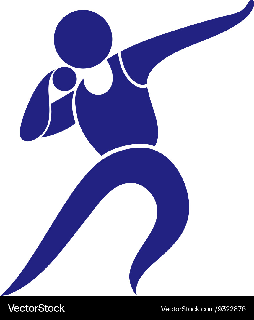 Sport icon design for shot put Royalty Free Vector Image