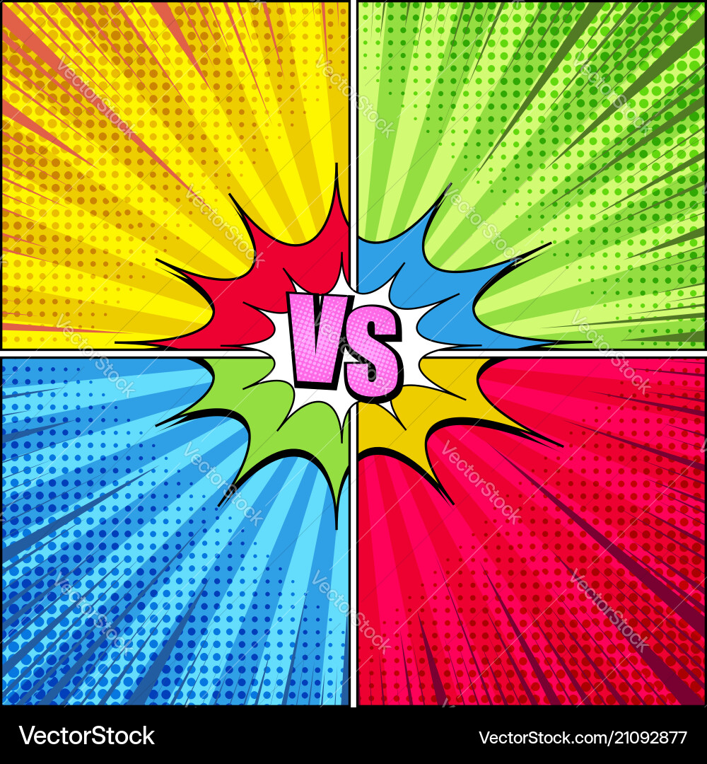 Comic fight elegant concept Royalty Free Vector Image