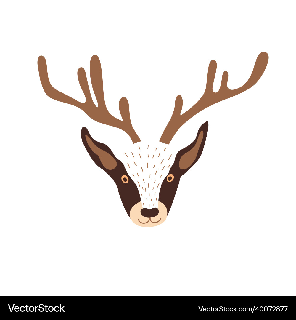Deer head Royalty Free Vector Image - VectorStock
