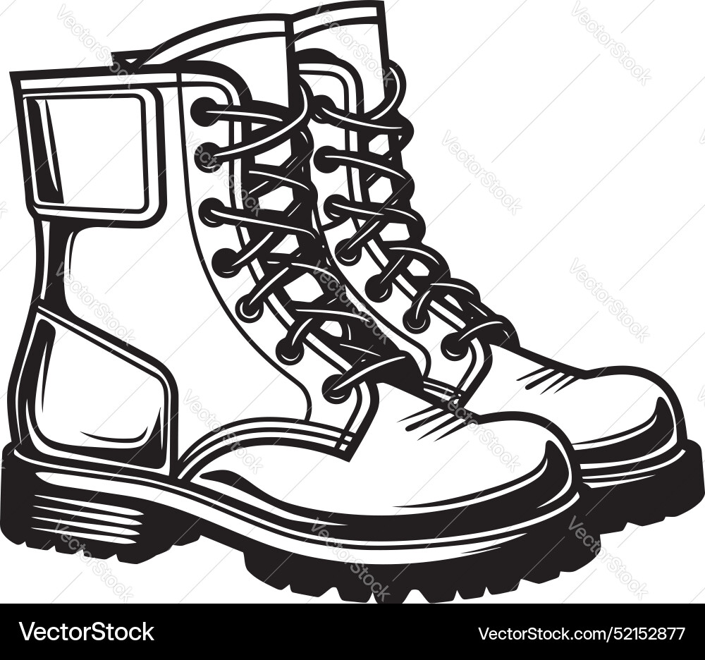 Elite endurance combat boots graphic marine Vector Image