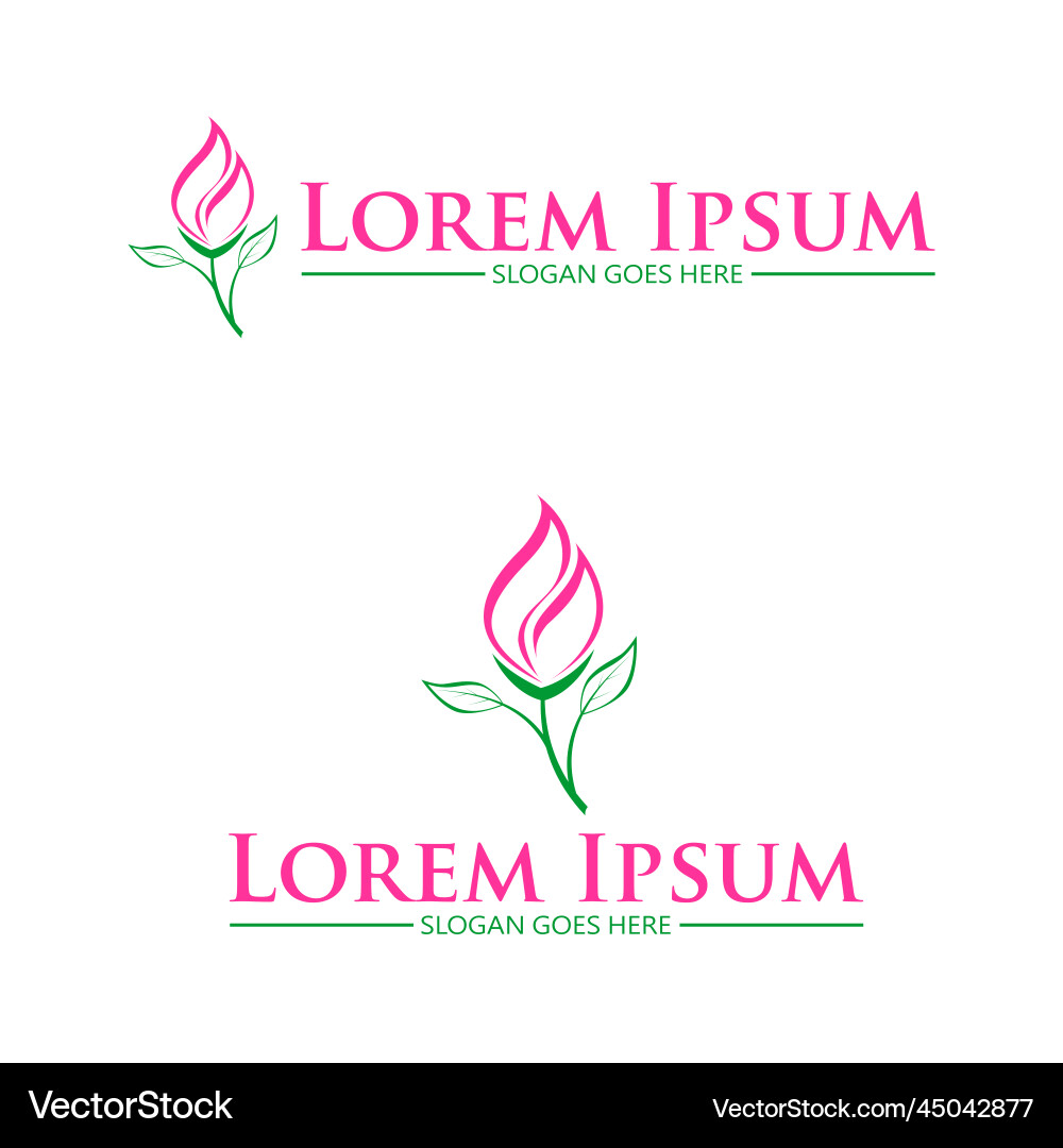 Florist logo design template Royalty Free Vector Image