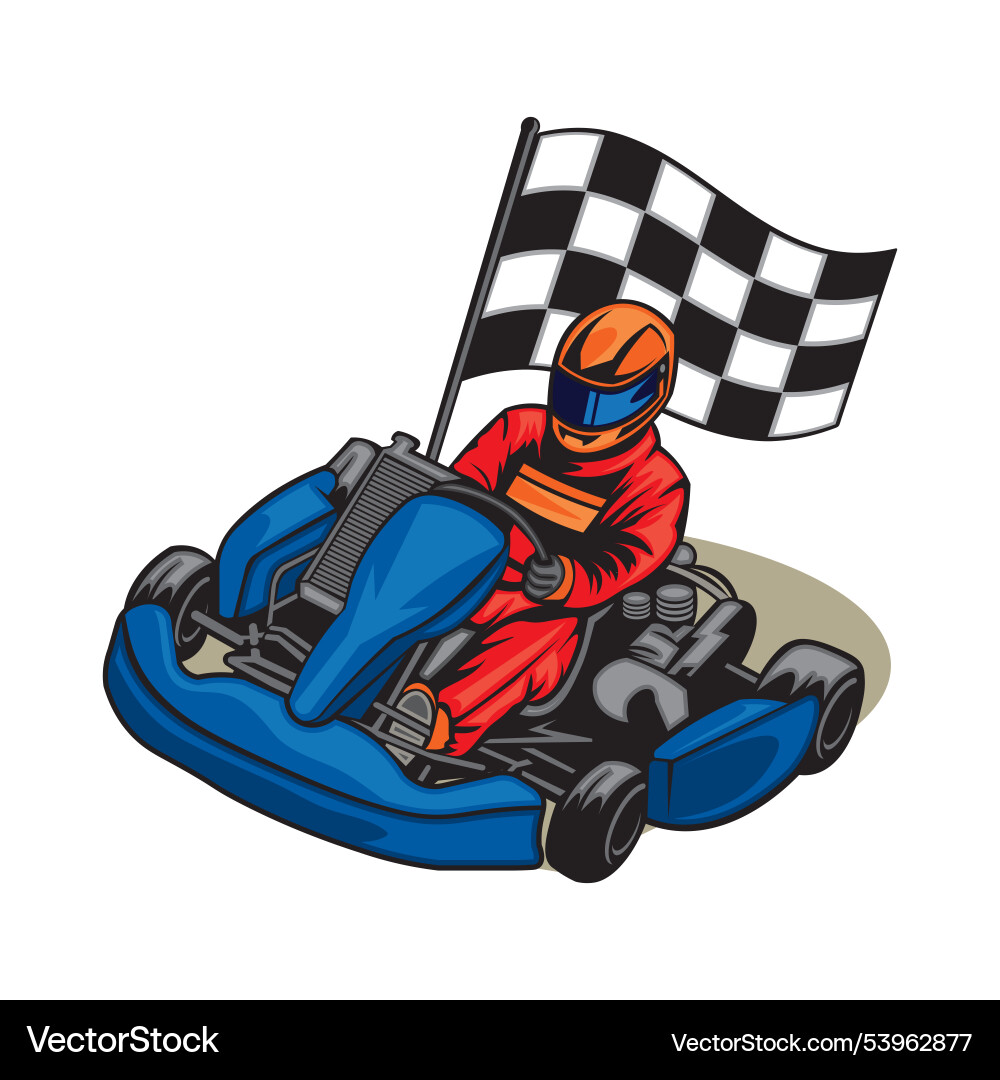 Go Kart Racing Logo Royalty Free Vector Image - VectorStock