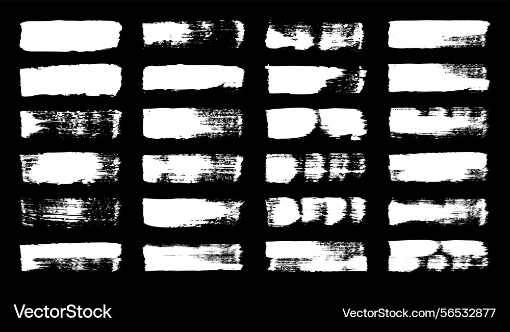 Grunge brush strokes lines ink smudges hand Vector Image