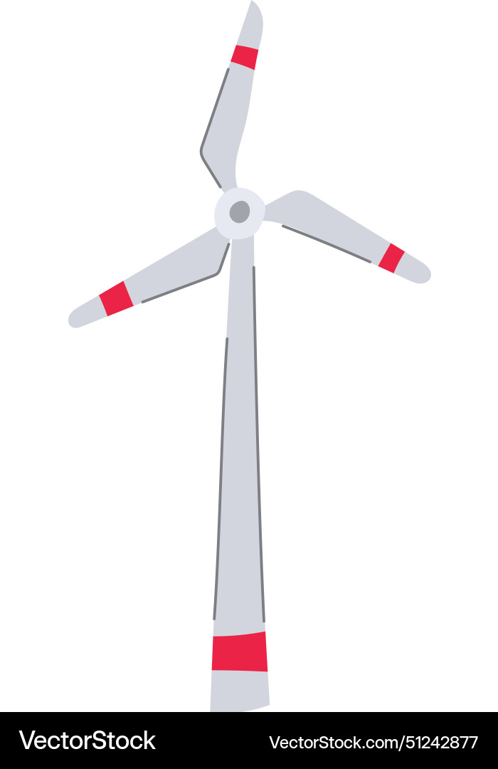 Industry wind turbine cartoon Royalty Free Vector Image
