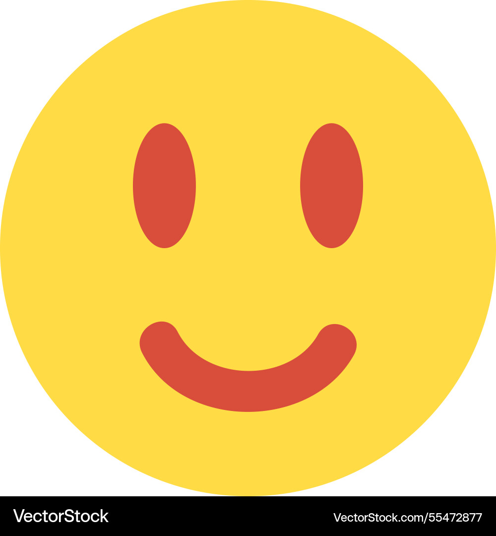 Simple emoticon smiling with closed eyes Vector Image