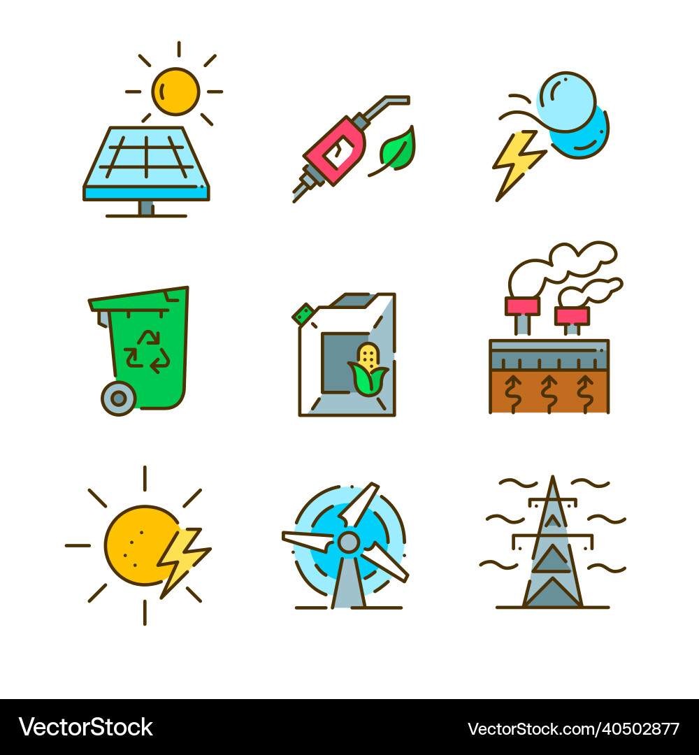 Sustainable energy green eco friendly alternative Vector Image