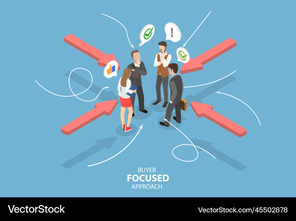 Customer Focused Approach - Isometric Royalty Free Vector