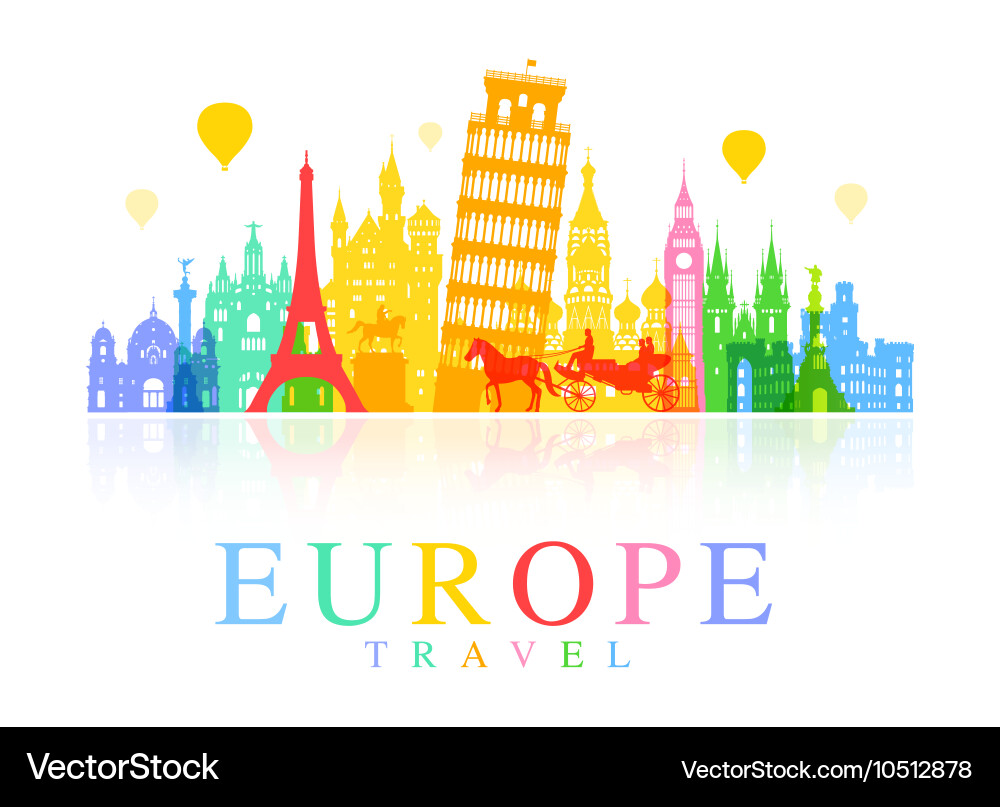 Europe City Skyline Royalty Free Vector Image - VectorStock