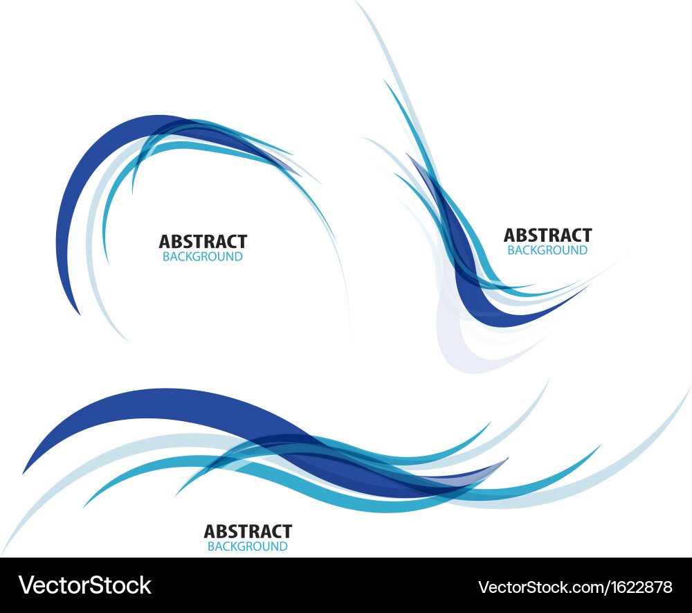 Flowing Blue Wave Background Royalty Free Vector Image