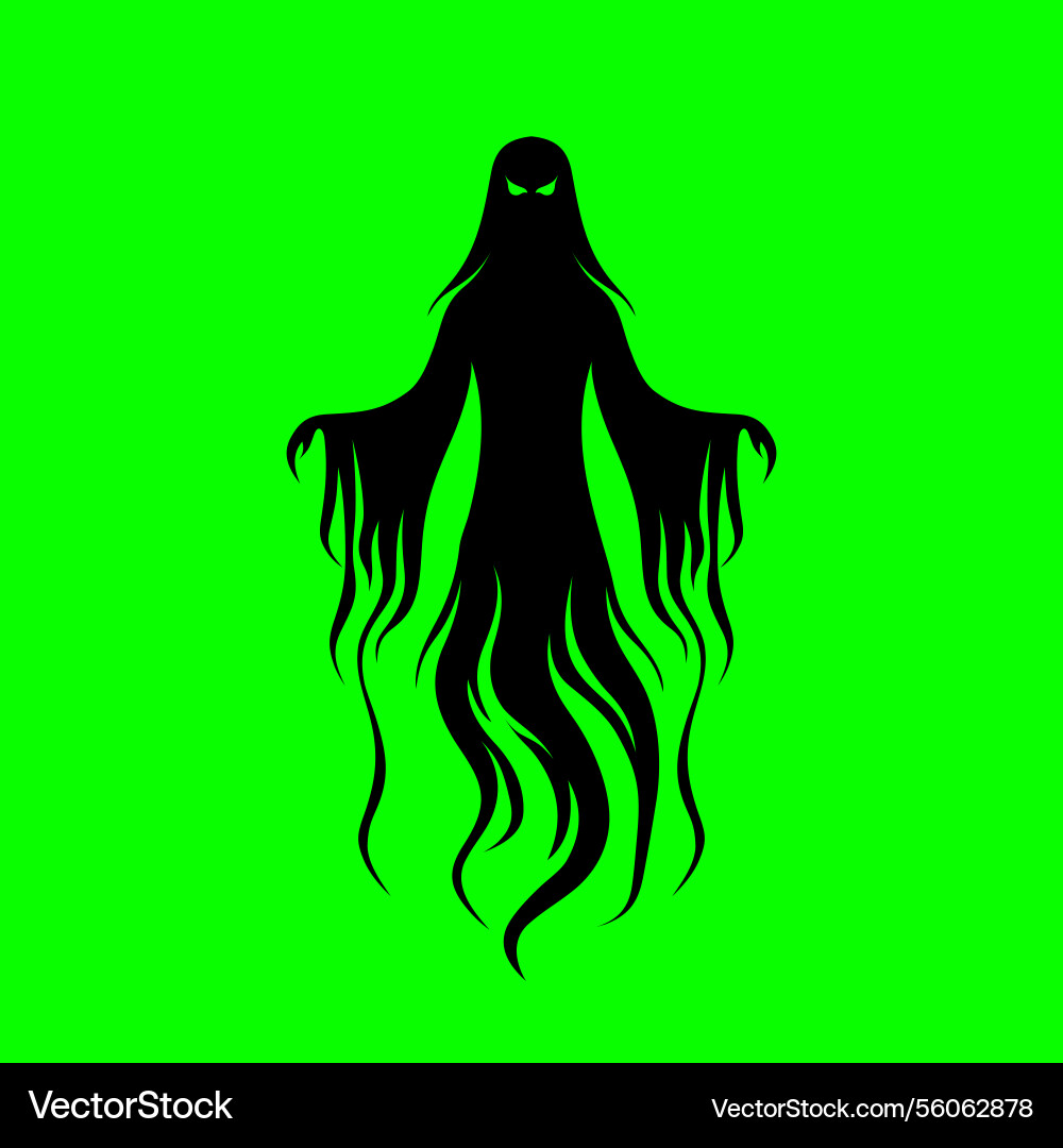 Ghostly specter silhouette - spooky Royalty Free Vector