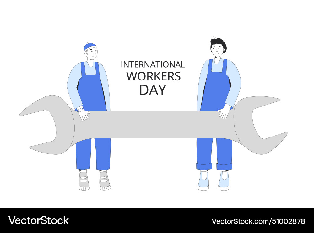 International workers day banner template Vector Image