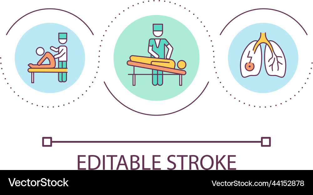 Respiratory physiotherapy loop concept icon Vector Image