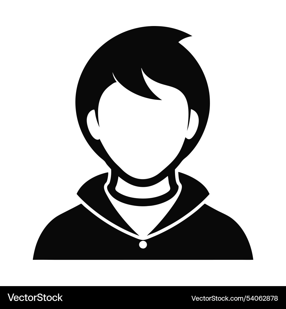 Simple-profile-icon-silhouette-2 Royalty Free Vector Image