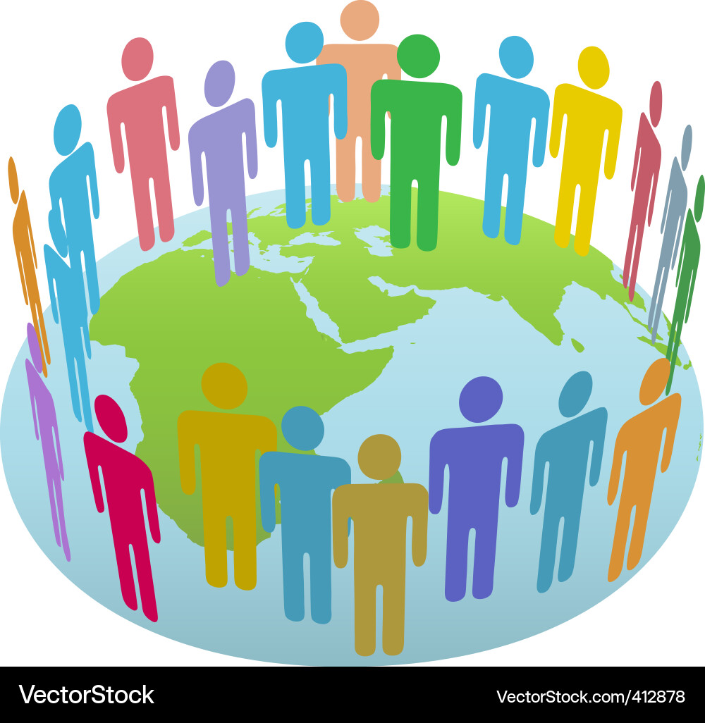 World people Royalty Free Vector Image - VectorStock