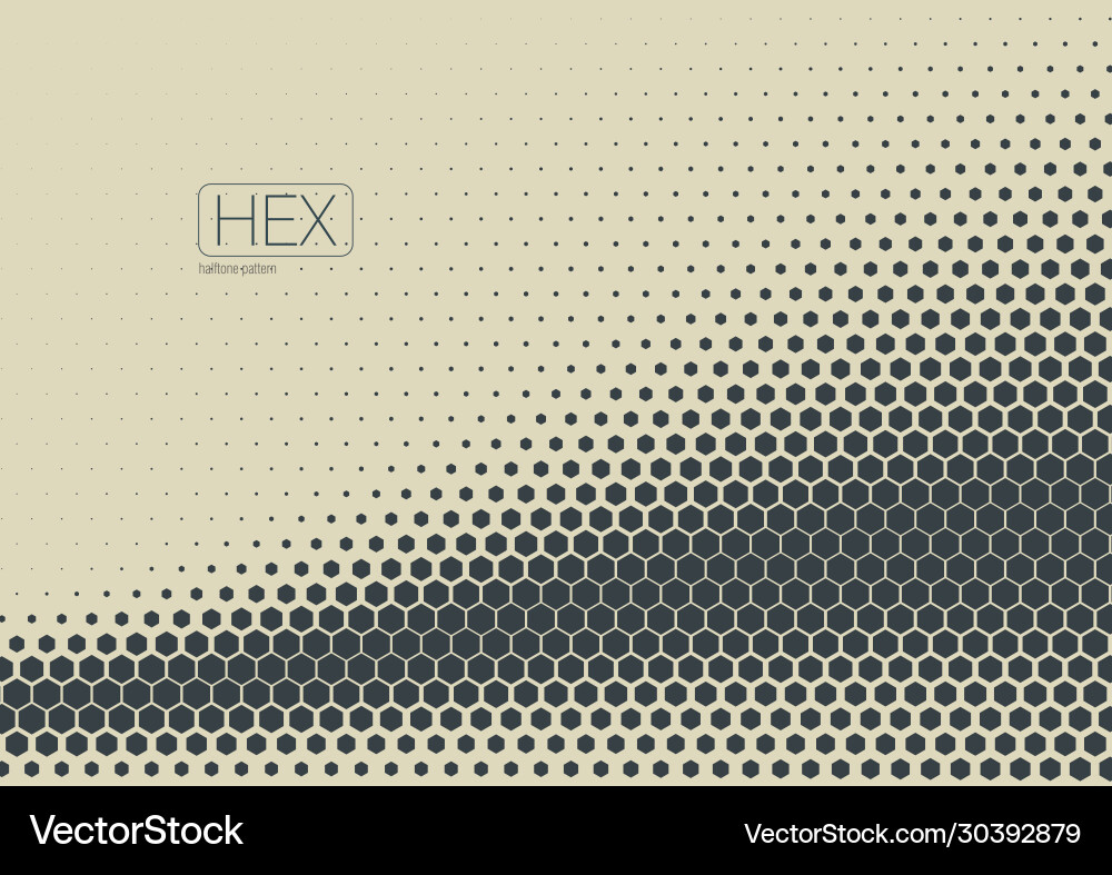 2d abstract geometric wave hex halftone pattern Vector Image