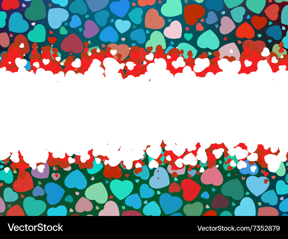 Beautiful colorful heart shape background eps 8 Vector Image