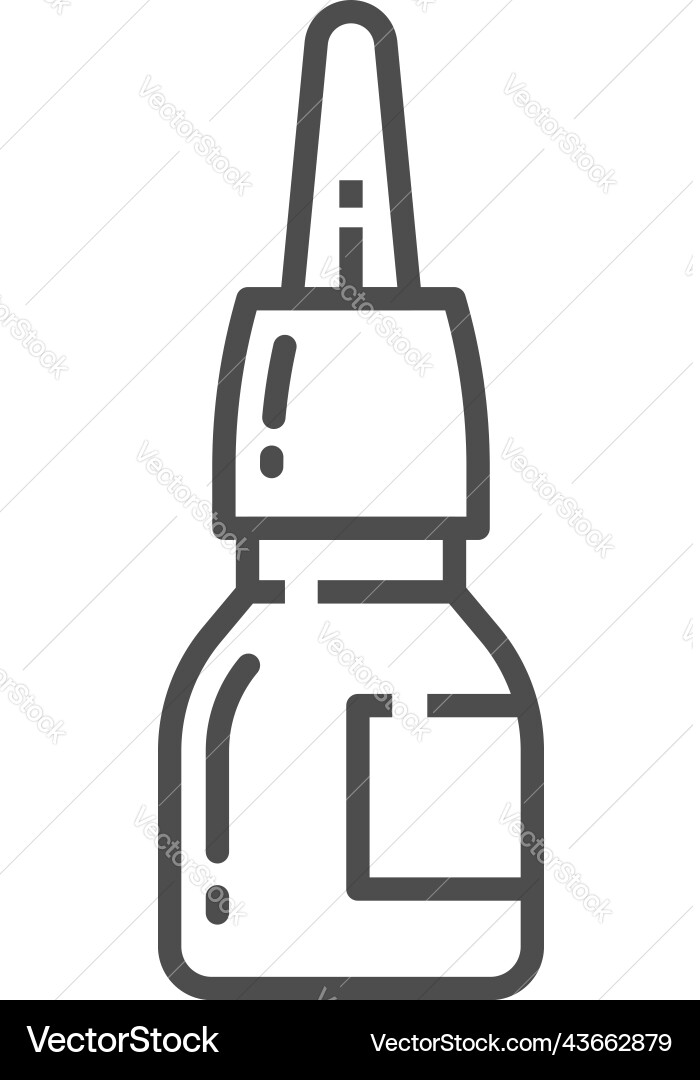 Bottle with eye or nasal drops isolated Royalty Free Vector