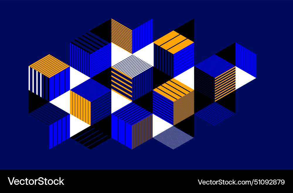 Dark blue abstract geometric background Royalty Free Vector