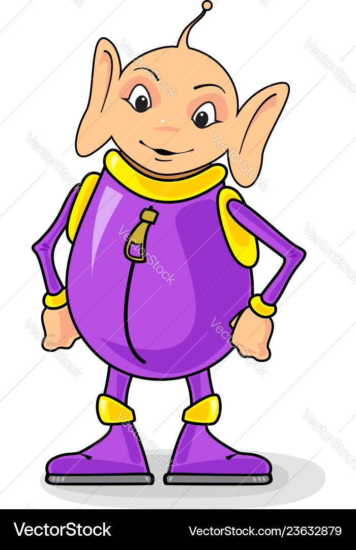 Funny alien Royalty Free Vector Image - VectorStock