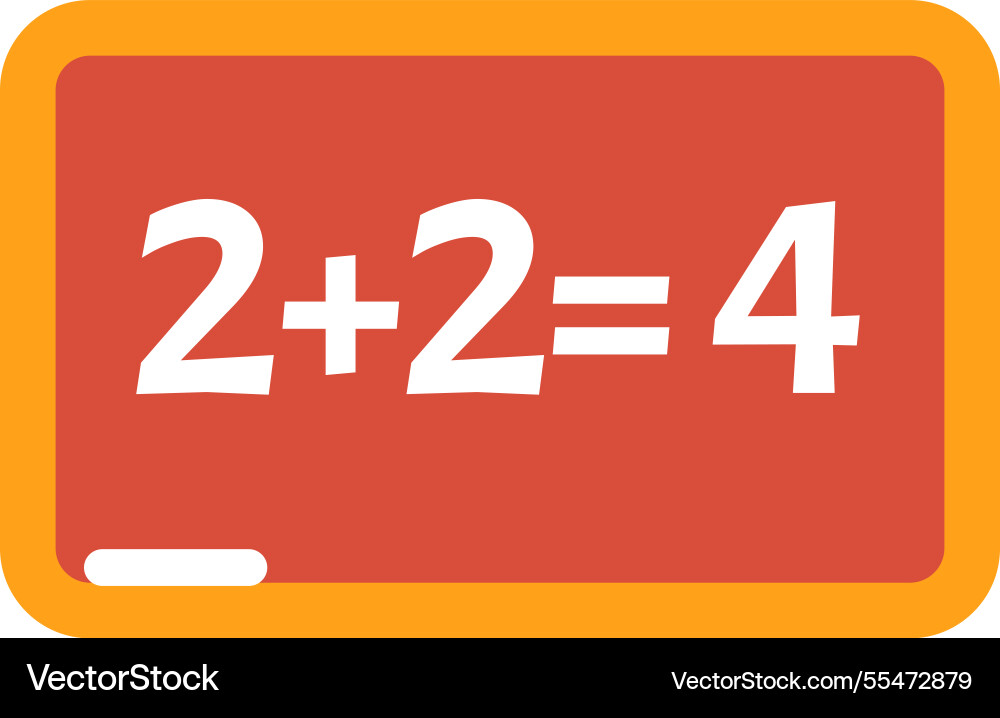 Simple math equation 2 plus 24 displayed in white Vector Image