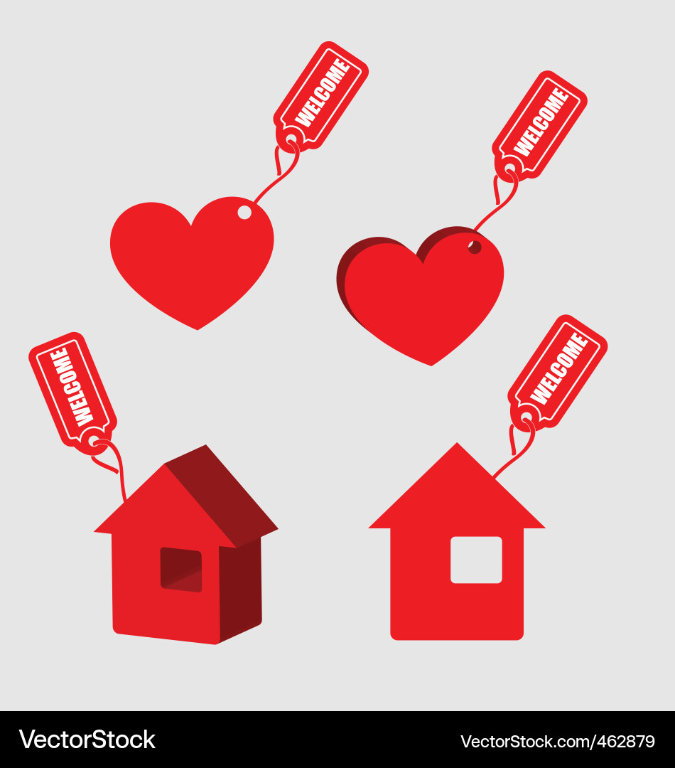 Welcome home label Royalty Free Vector Image - VectorStock