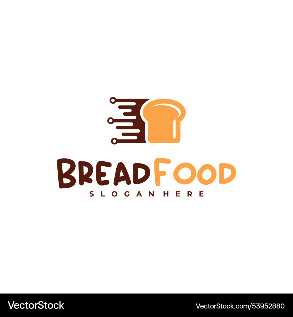 Bread tech logo template creative Royalty Free Vector Image