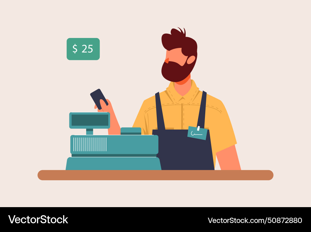 Cashier Royalty Free Vector Image - VectorStock
