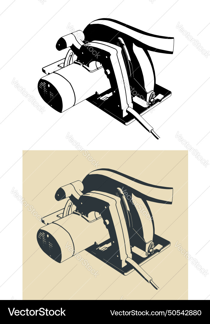 Circular saw sketches Royalty Free Vector Image