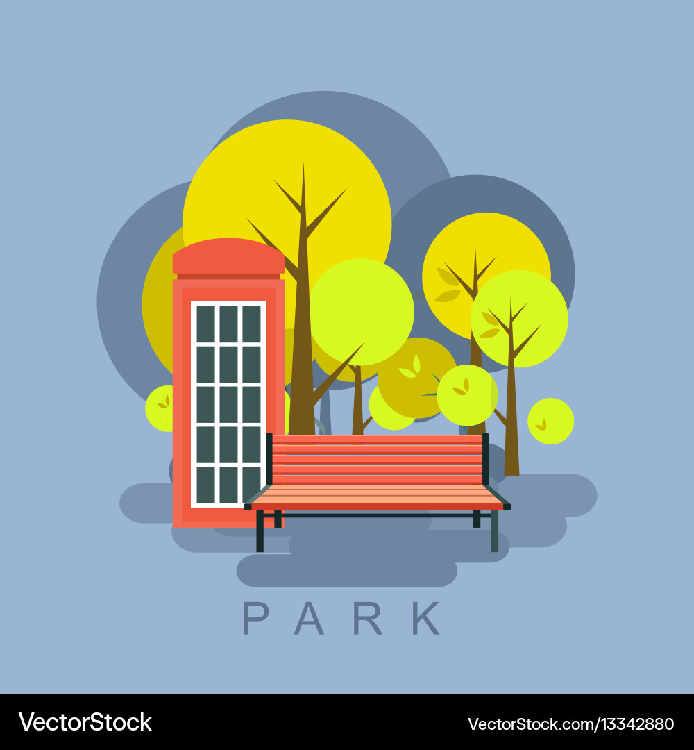 City park Royalty Free Vector Image - VectorStock