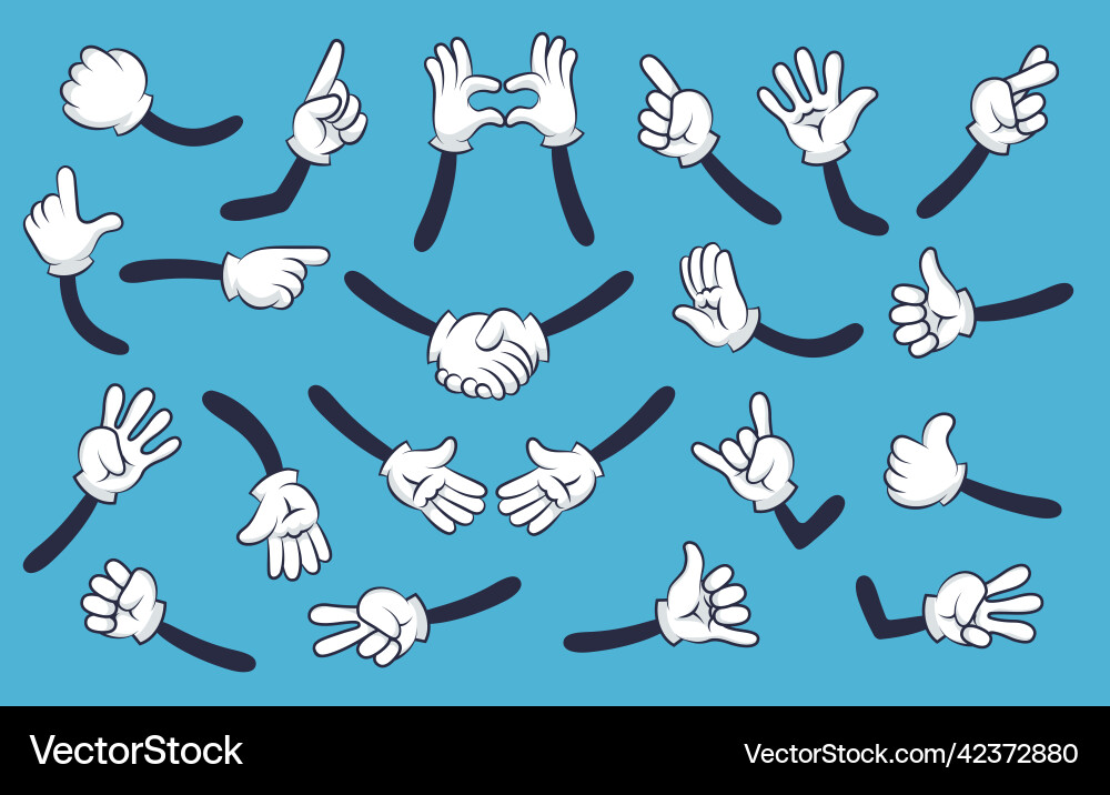 Comic arms hands Royalty Free Vector Image - VectorStock