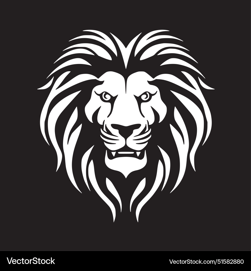 Lion - schwarz und weiß Lizenzfreies Vektorbild
