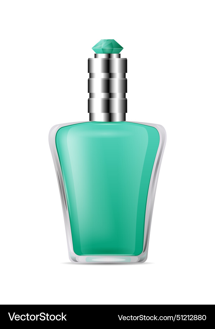 Luxury perfume bottle on white background Vector Image