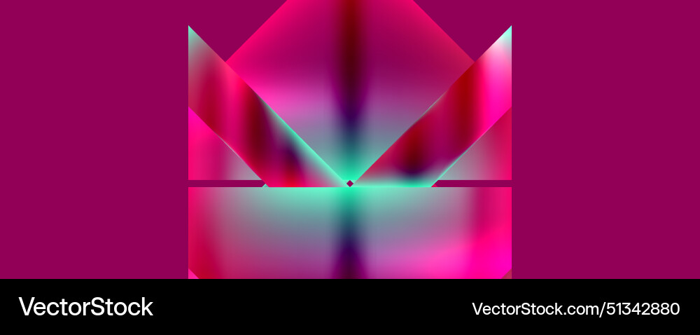 Neon color abstract geometric shapes background Vector Image