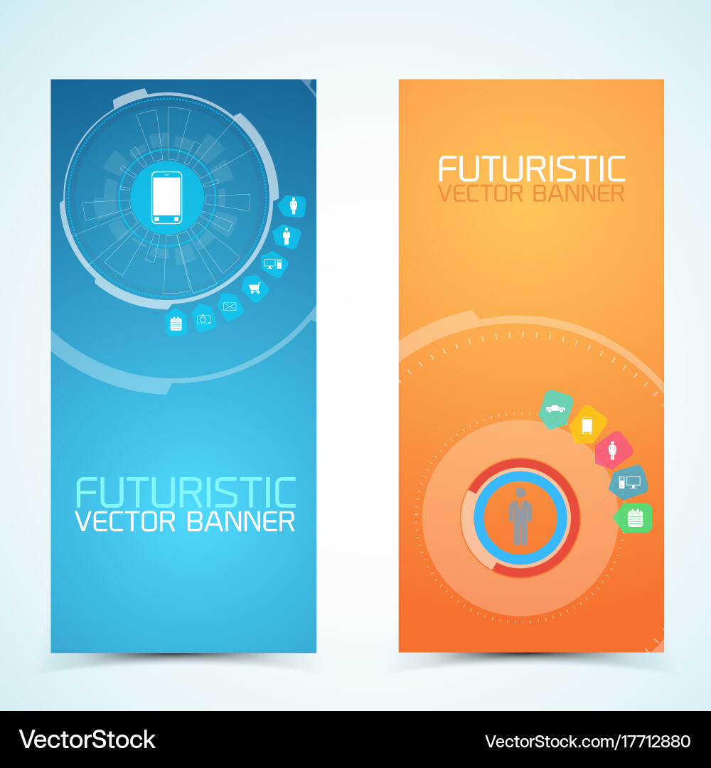 Technologic vertical banners Royalty Free Vector Image