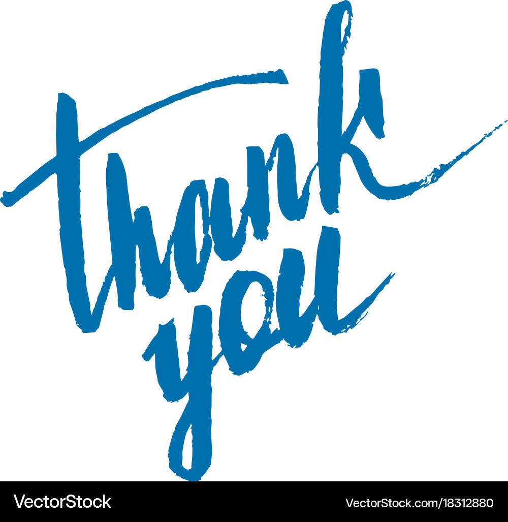 Thank you handwritten Royalty Free Vector Image