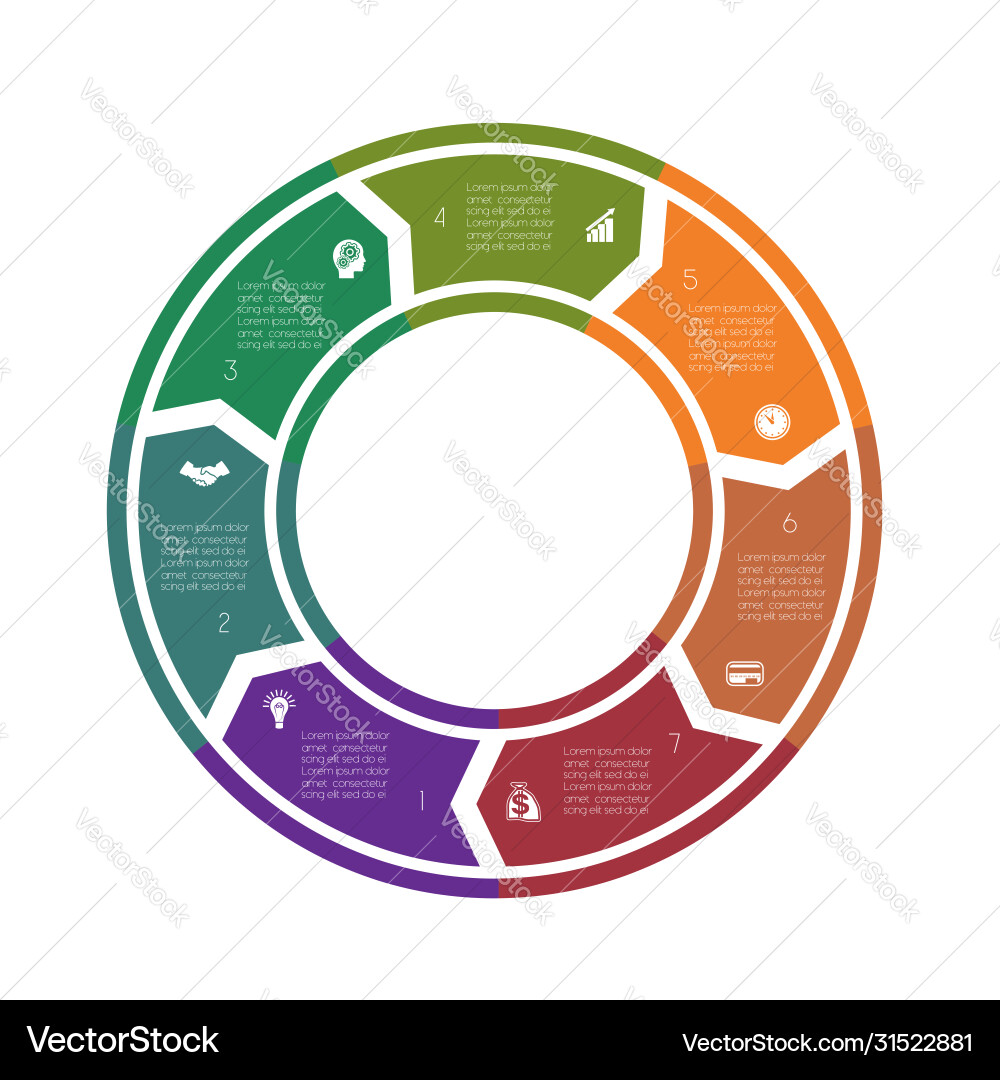 Business template infographic for success project Vector Image