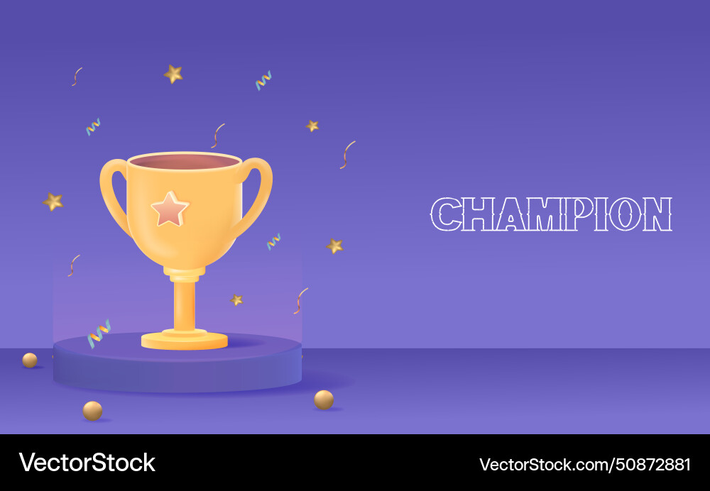 Champion trophy Royalty Free Vector Image - VectorStock
