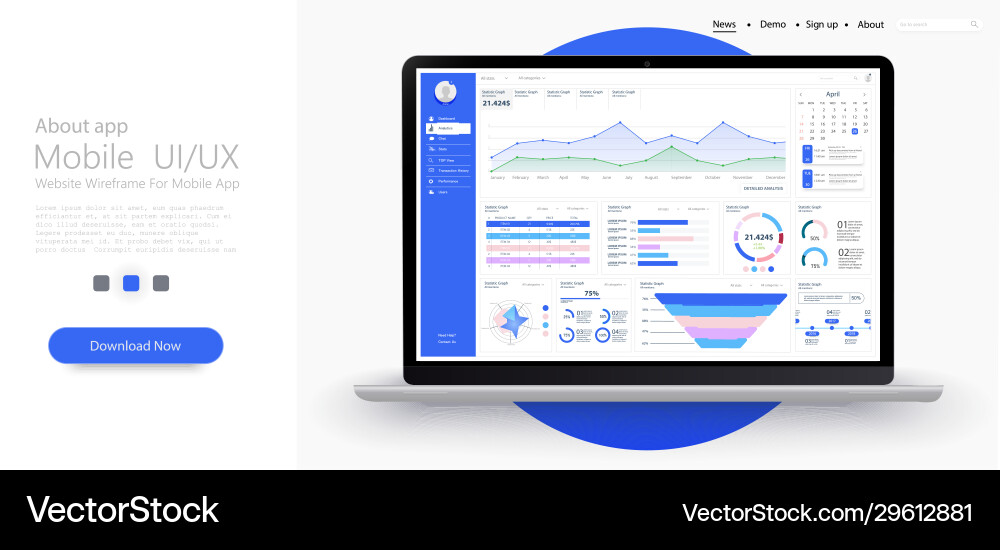 Dashboard great design for any site purposes Vector Image