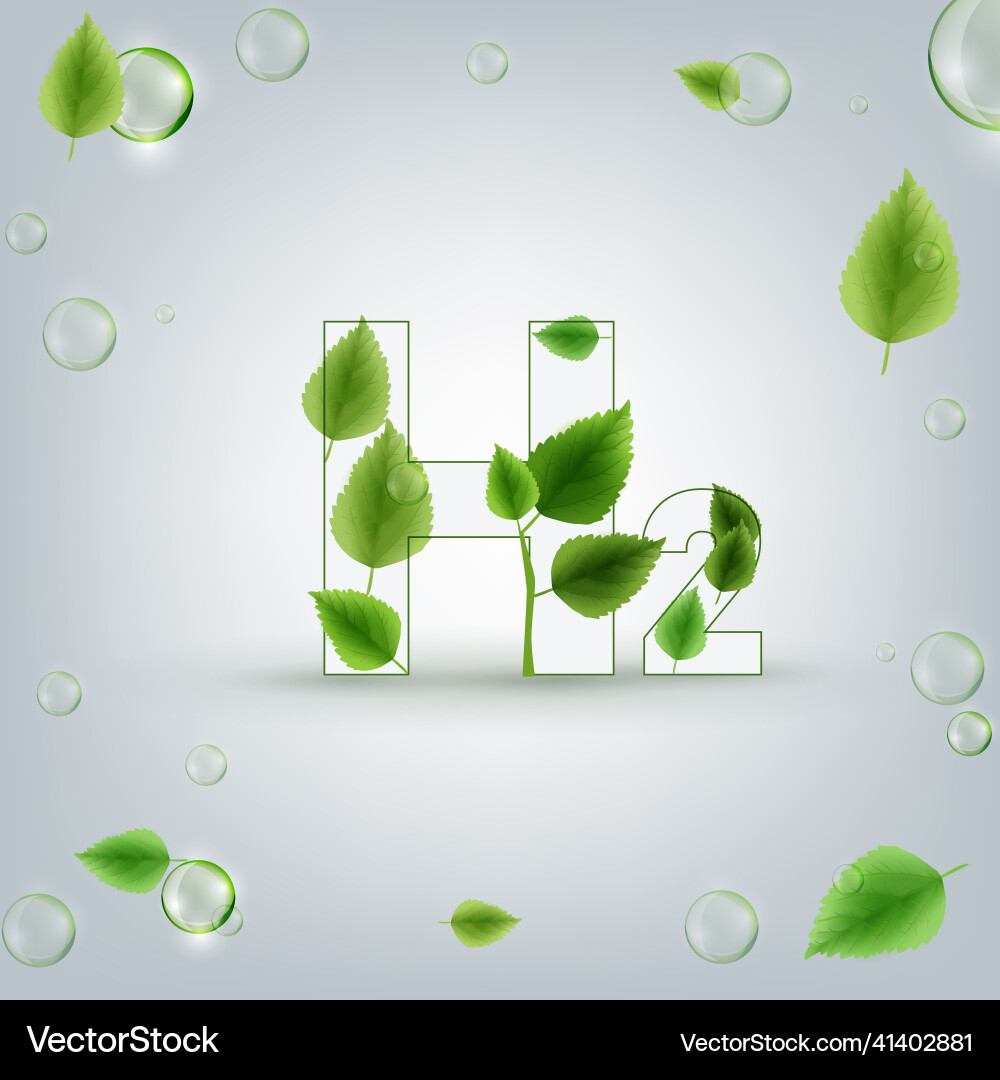 Green Hydrogen Energy Background Royalty Free Vector Image
