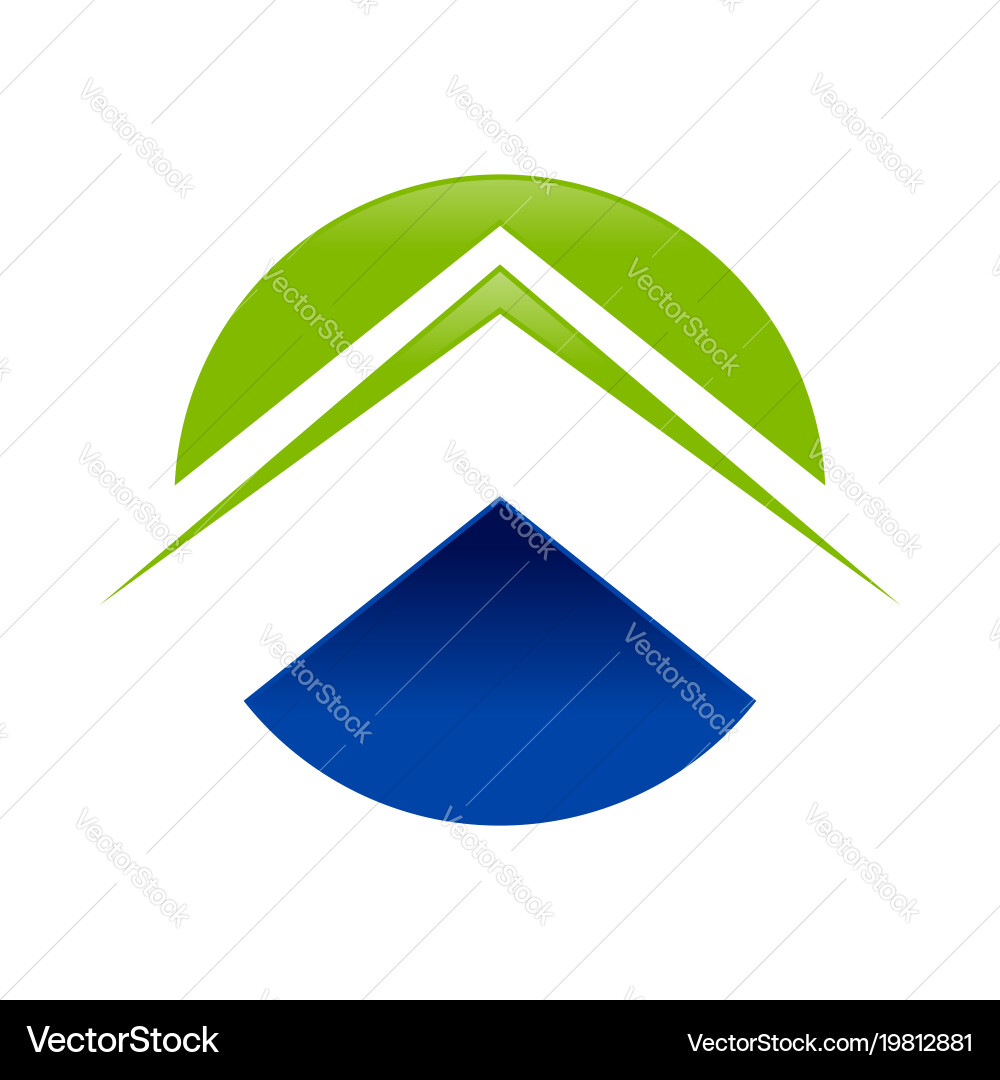 Modern Circle Arrow Logo Royalty Free Vector Image